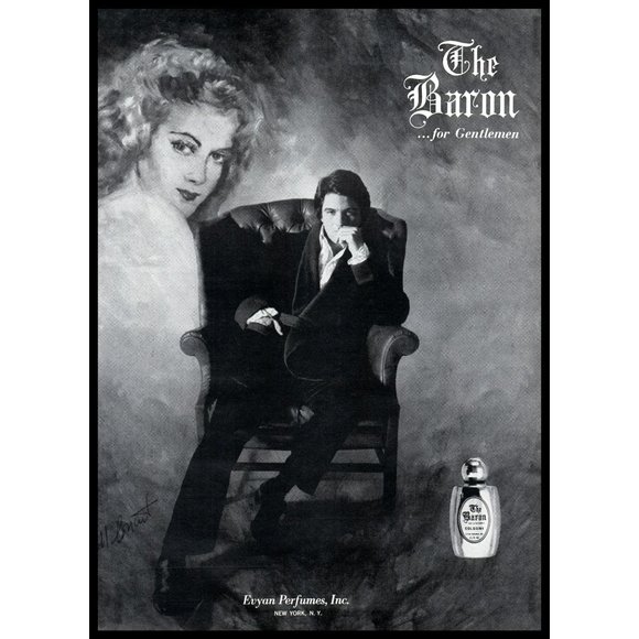 The Baron | Art | 974 The Baron Cologne For Gentlemen Vintage Print Ad ...